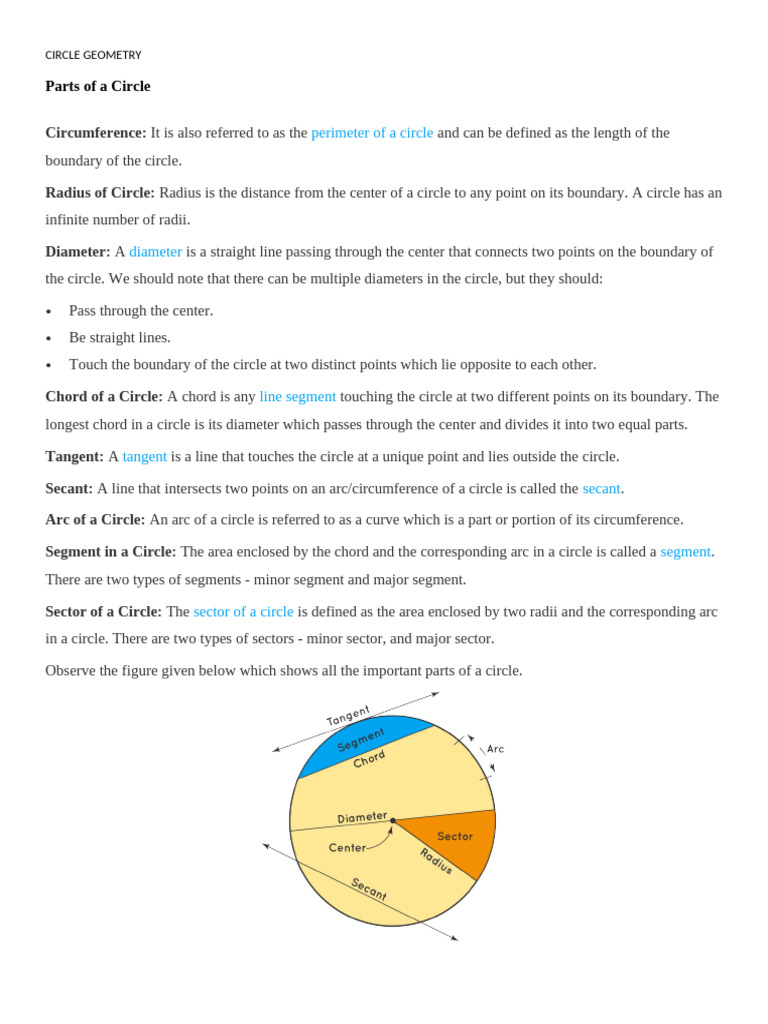 Circle Geometry 1 | PDF