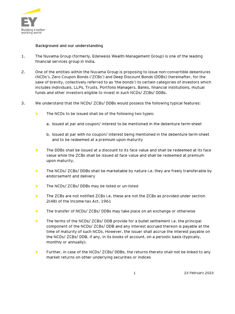 Taxation of NCD ZCB DDB | PDF | Capital Gains Tax | Bonds (Finance)