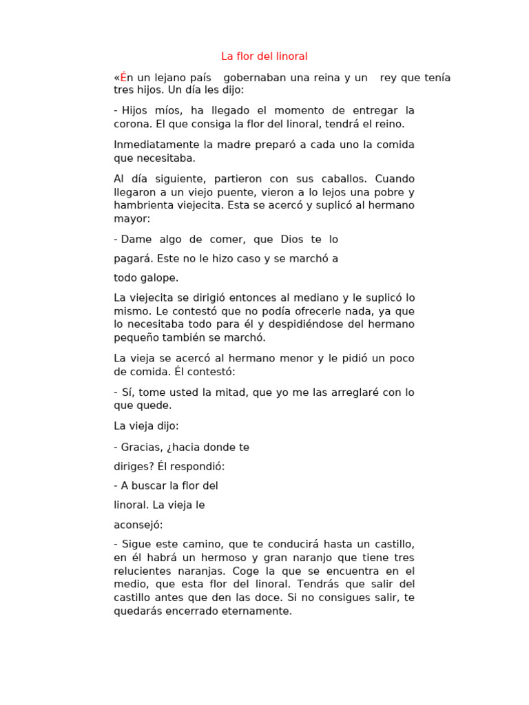 La Flor Del Linoral Modificado | PDF