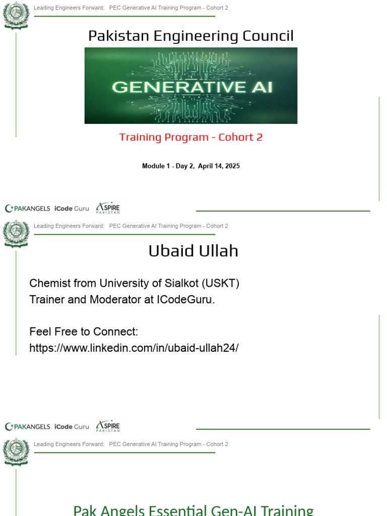 Module 1 - Intro To GenAI - PEC - Gen - AI - Training | PDF | Artificial Intelligence ...