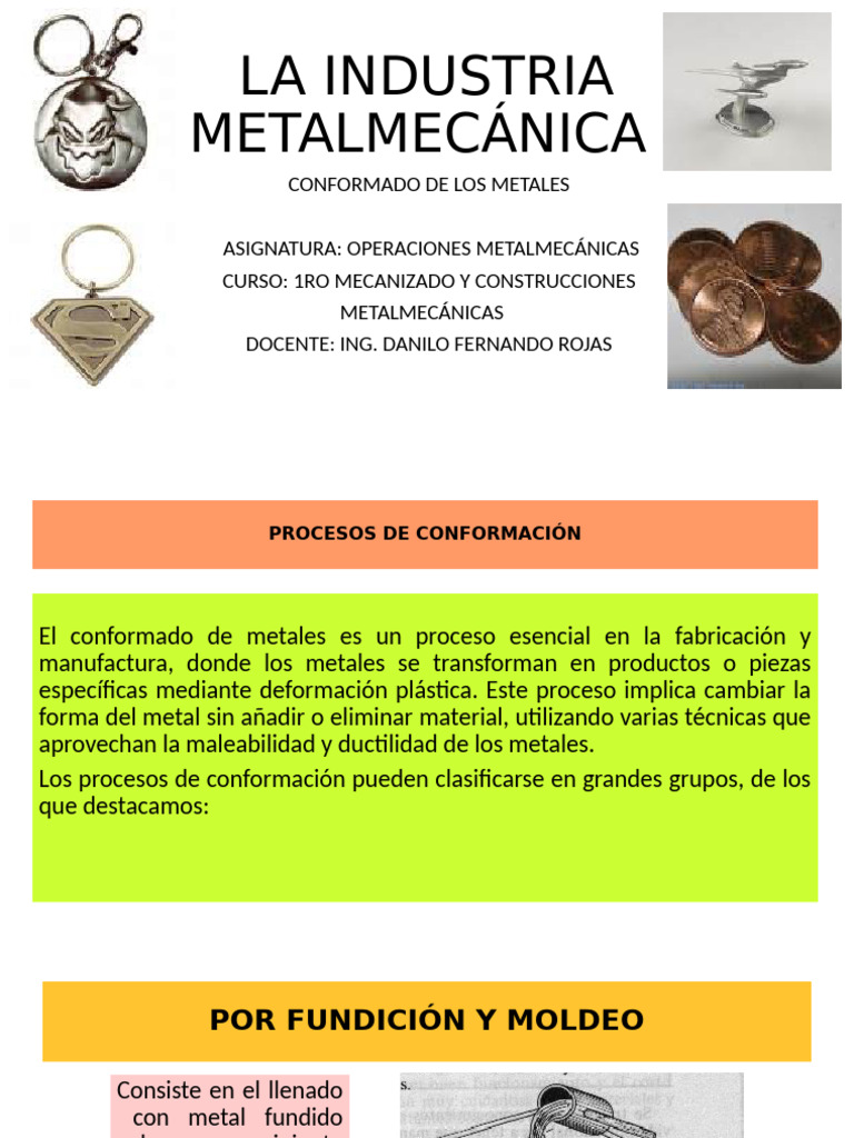 Clase 3 Conformado de Metales | PDF | Forjar | Laminado (metalmecánica)