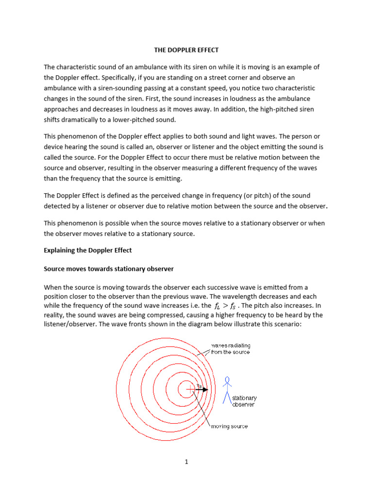 Understanding the Doppler Effect Explained | PDF | Doppler Effect | Sound