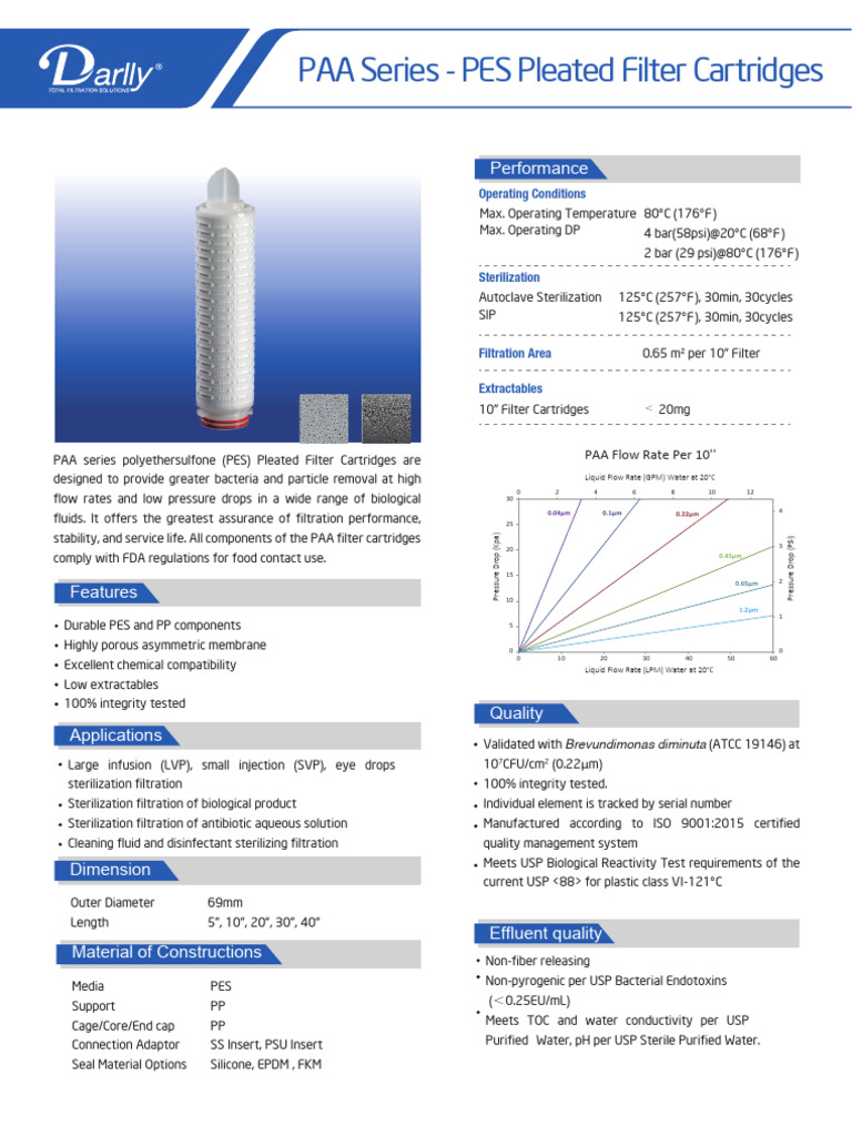 PAA SERIES | PDF | Filtration | Sterilization (Microbiology)
