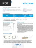 Toray HFUG-2020AN Membrane Manual | PDF | Membrane | Chemical Substances