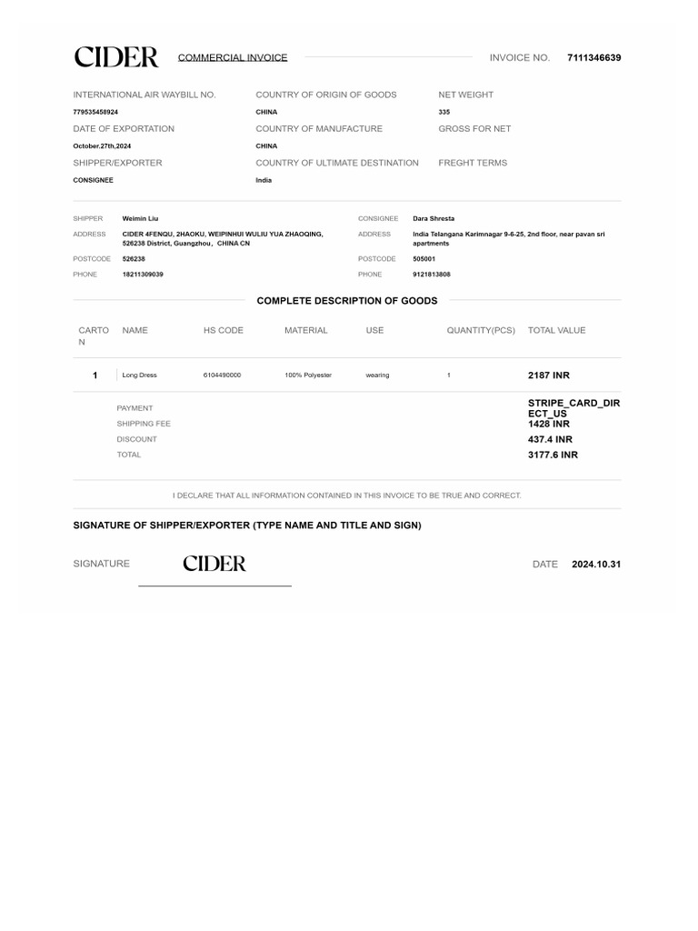 Invoice Compressed | PDF