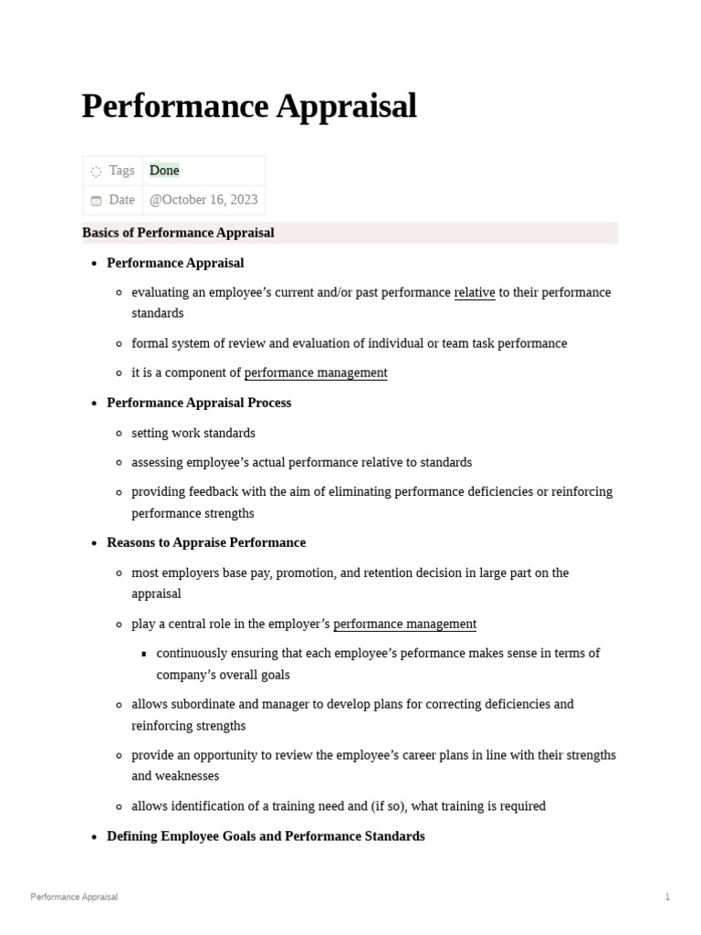 Performance Appraisal Process Explained | PDF | Performance Appraisal ...