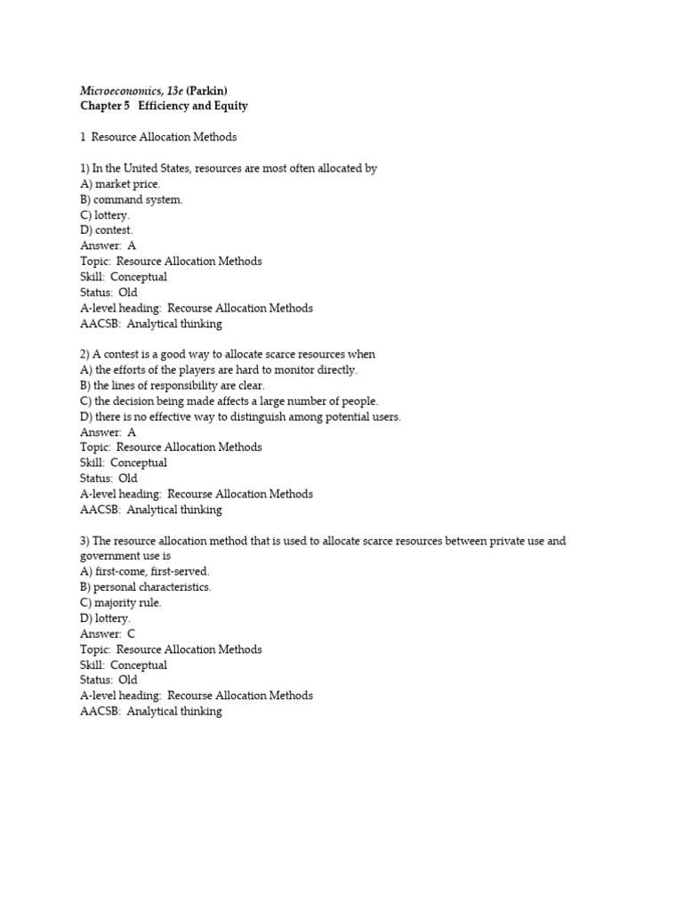 Resource Allocation Methods Explained | PDF | Economic Surplus | Supply ...