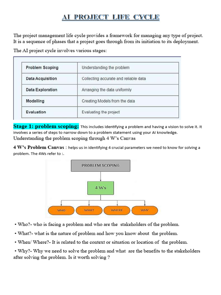 AI Project Life Cycle | PDF | Artificial Intelligence | Intelligence (AI) & Semantics