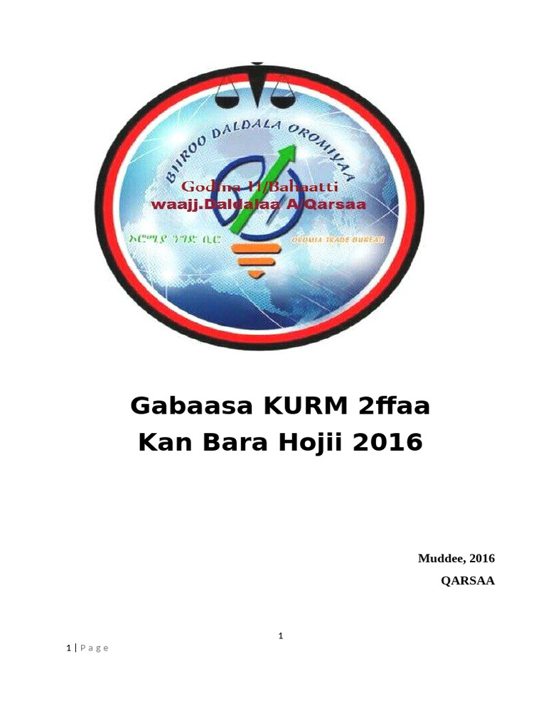 Gabaasa Kurm 2 Kan Bara Hojii 20116 | PDF
