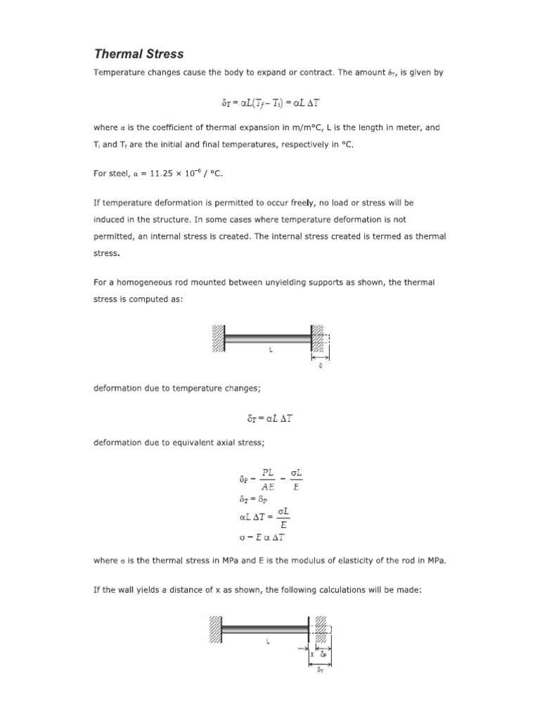 Thermal Stress | PDF