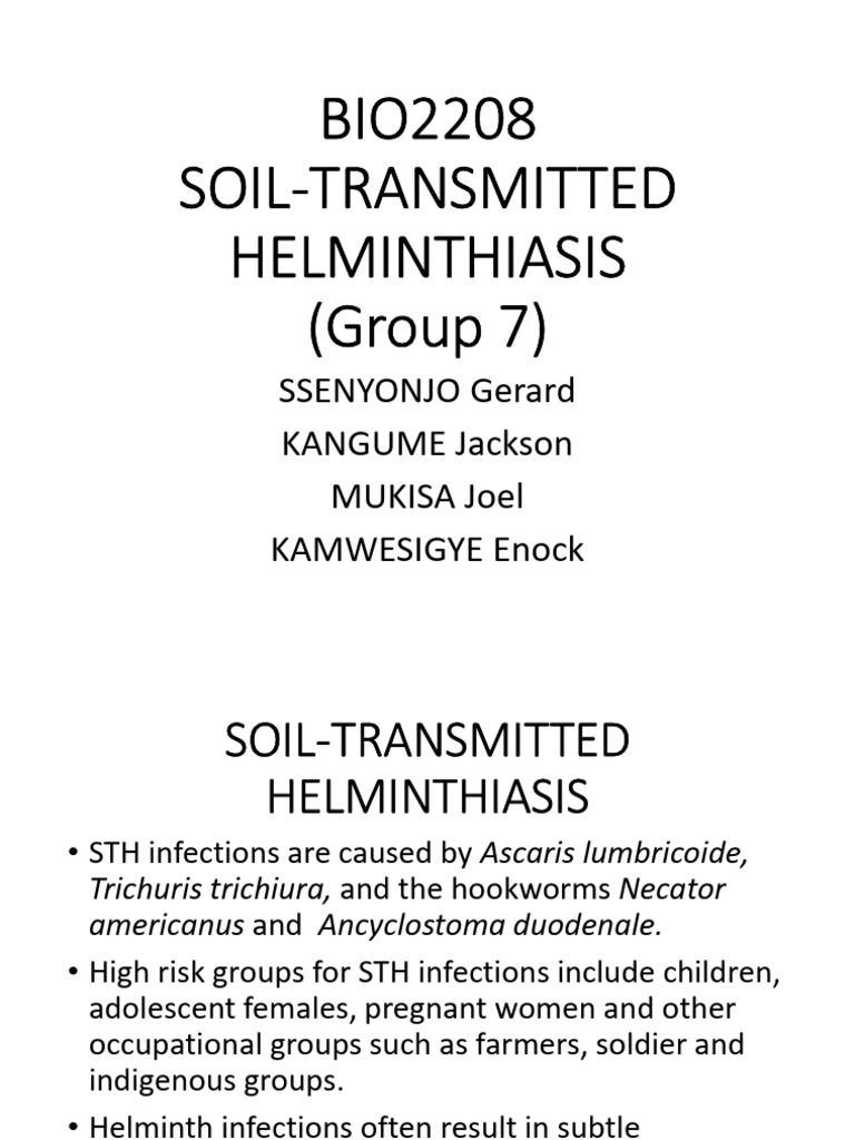 Soil-Transmitted Helminthiasis Overview | PDF | Diseases And Disorders ...