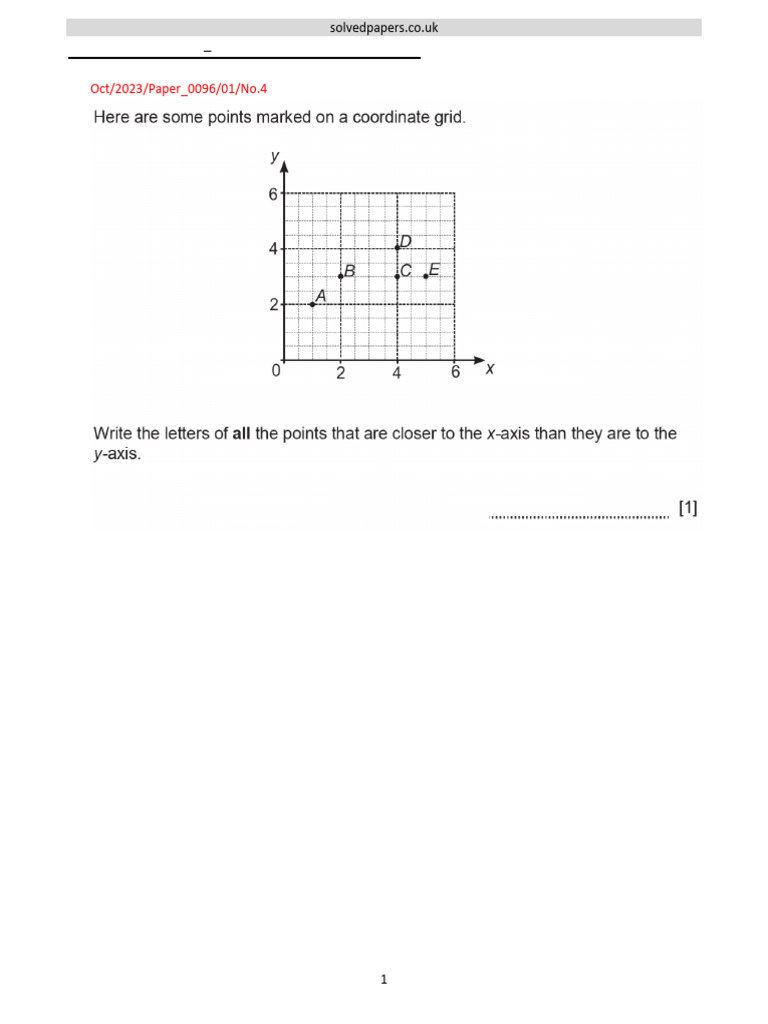 2023 The Coordinate Grid Checkpoint - Primary - Math | PDF