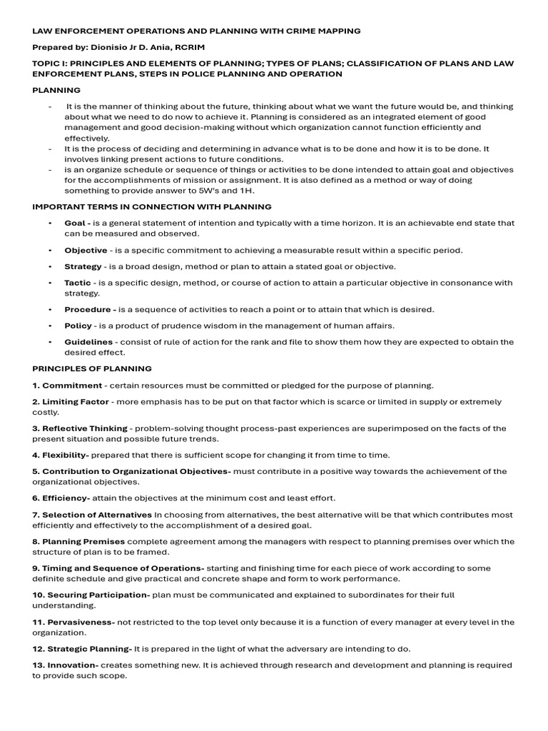 Introduction To Cybercrime Notes | PDF | Strategic Planning | Goal