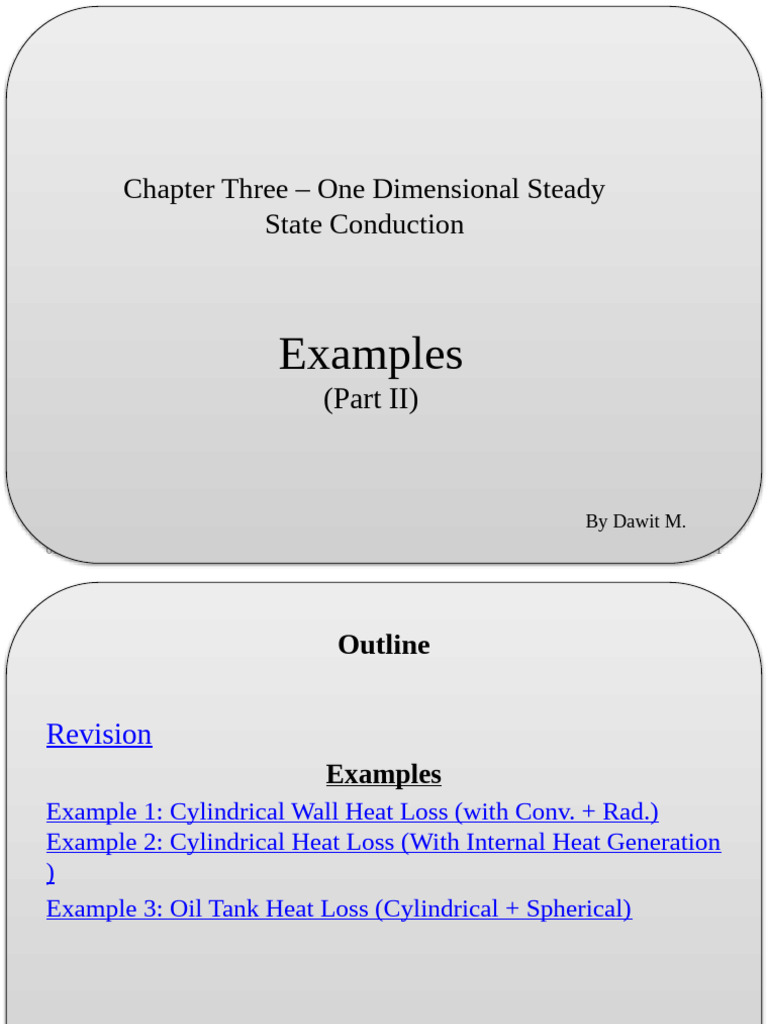 Chapter 3 - Examples and Exercises (Part II) New | PDF | Heat Transfer ...