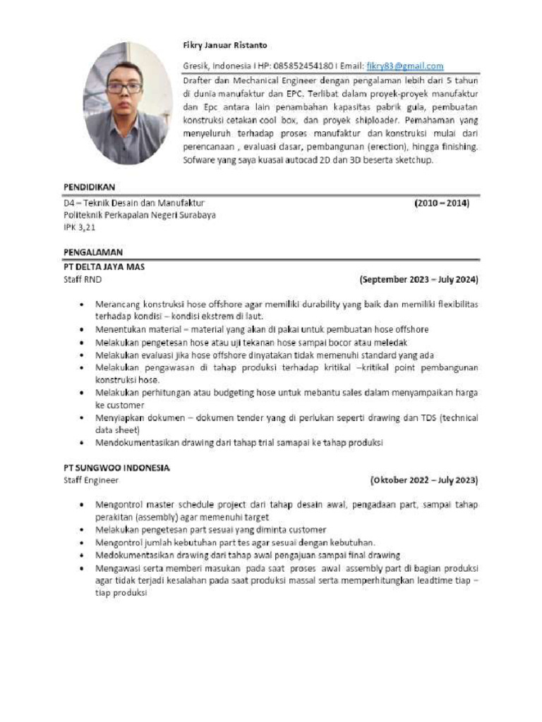 Fikry CV 240192 | PDF