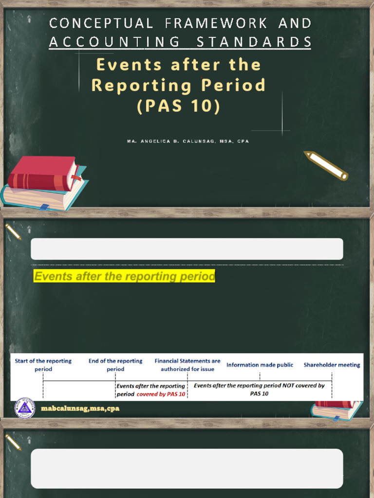 PAS 10 Events After The Reporting Period | PDF | Going Concern ...