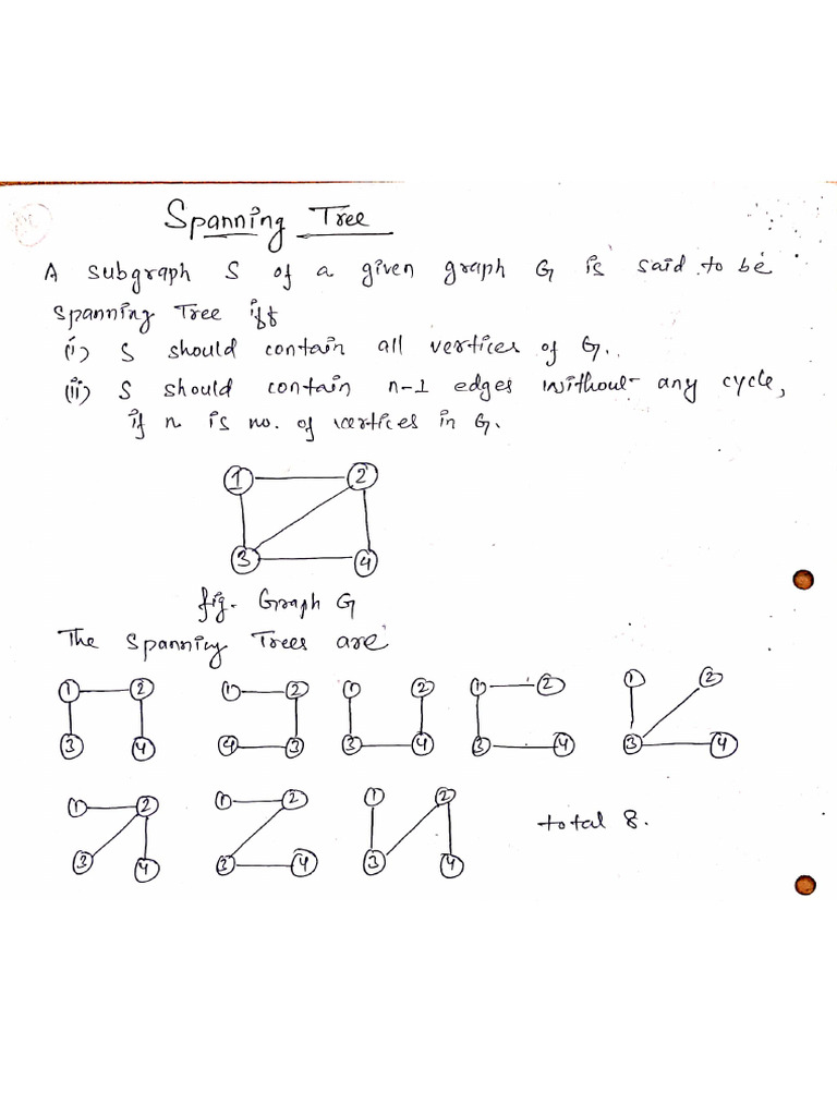 Unit 4.3 Spanning Tree, (Kruskal, Prims, Dijkastra) | PDF
