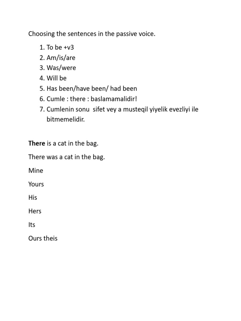 Passive Voice Sentence Selection Guide | PDF