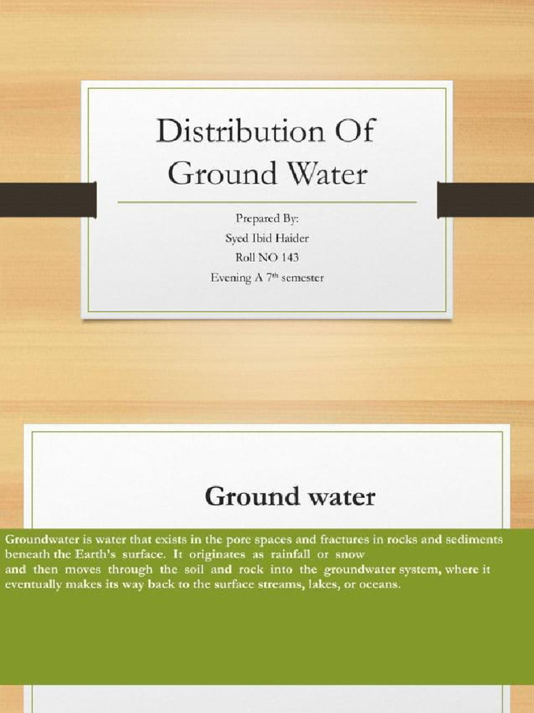 Ground Water | PDF