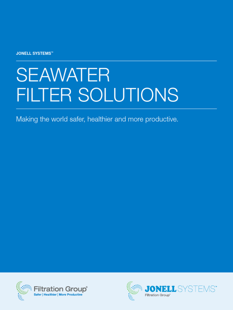 Seawater Filter Solutions 2020 | PDF | Filtration | Pump