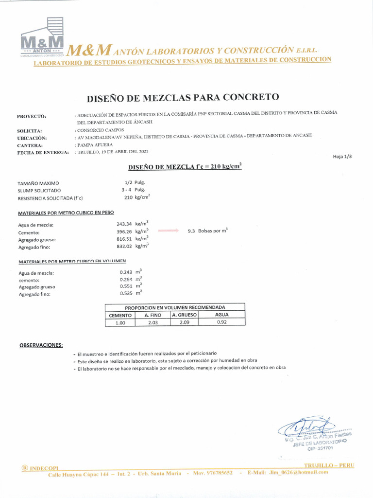 Diseños - Casma | PDF