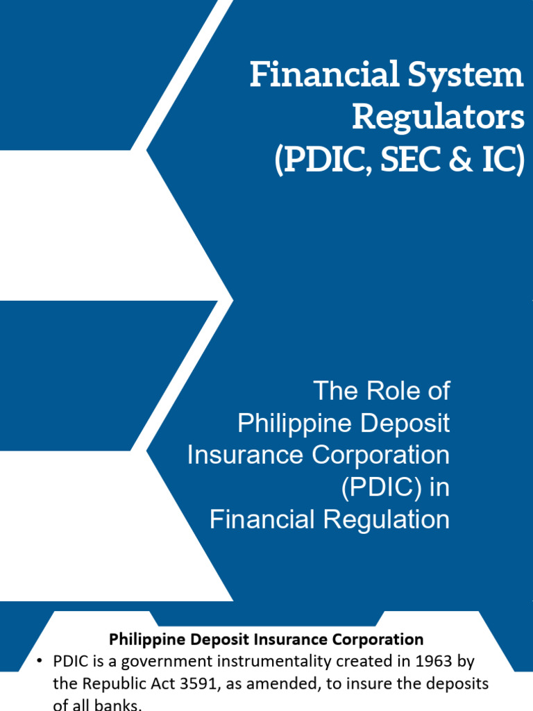 Role of PDIC in Philippine Finance | PDF | Banks | Audit