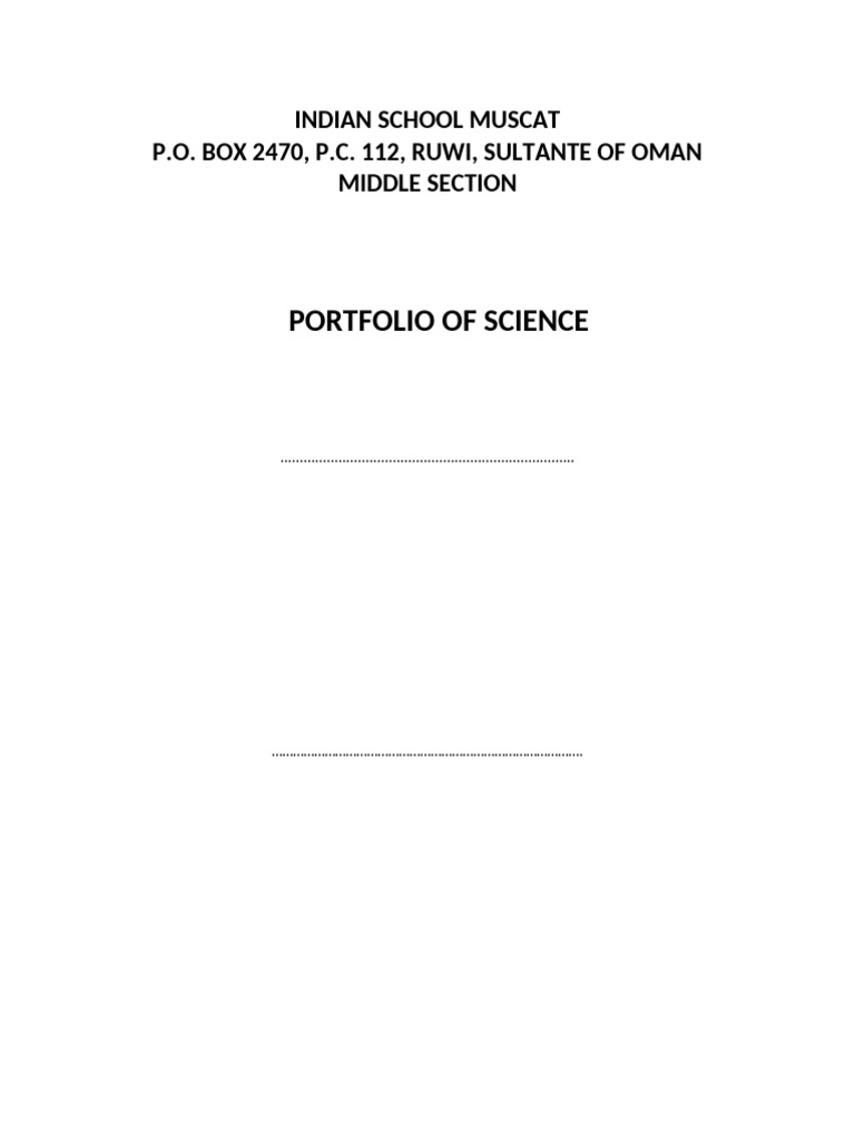 Portfolio Hindi | PDF