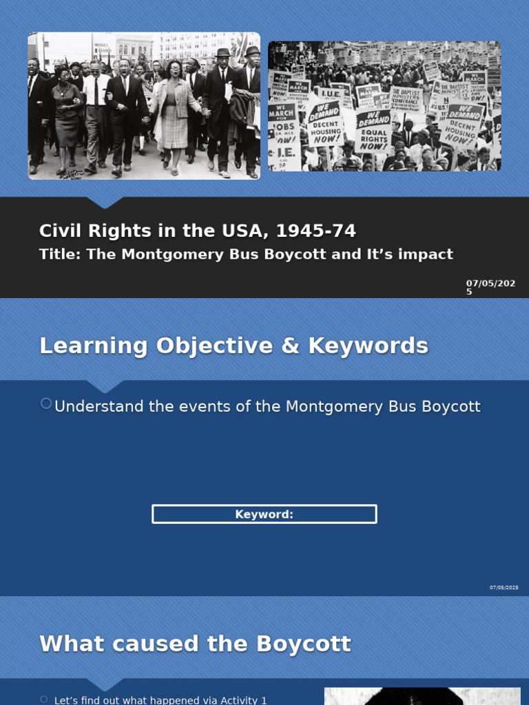 The Montgomery Bus Boycott | PDF | Social Movements | Society Of The ...
