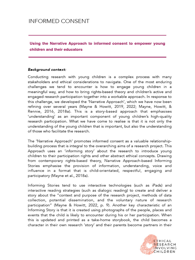 ERIC Case Studies - Informed Consent - Mayne and Howitt | PDF ...
