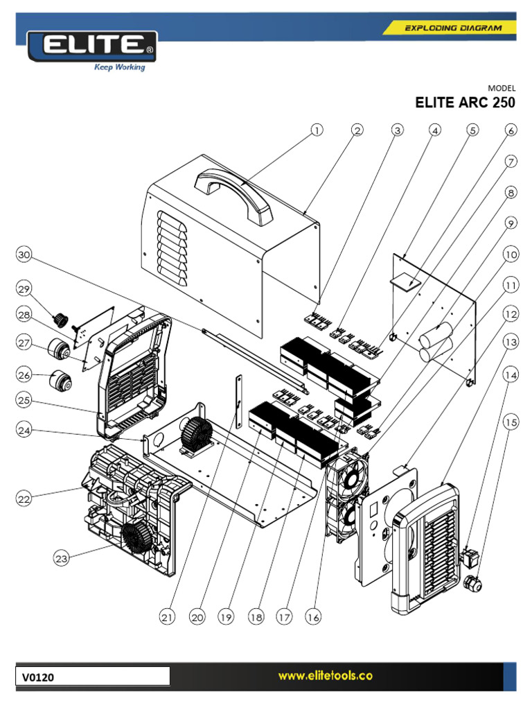Elite Arc-250-V0101 - Despiece | PDF | Componentes eléctricos ...