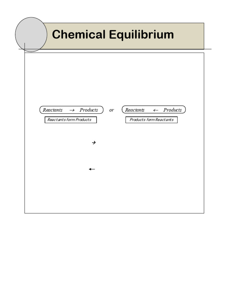 Chemical Equilibrium | PDF | Reaction Rate | Chemical Equilibrium