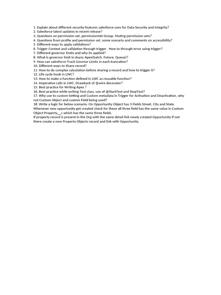 L2 Round Interview Questions | PDF