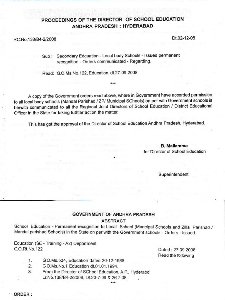 Govt SKUL need not recog | PDF