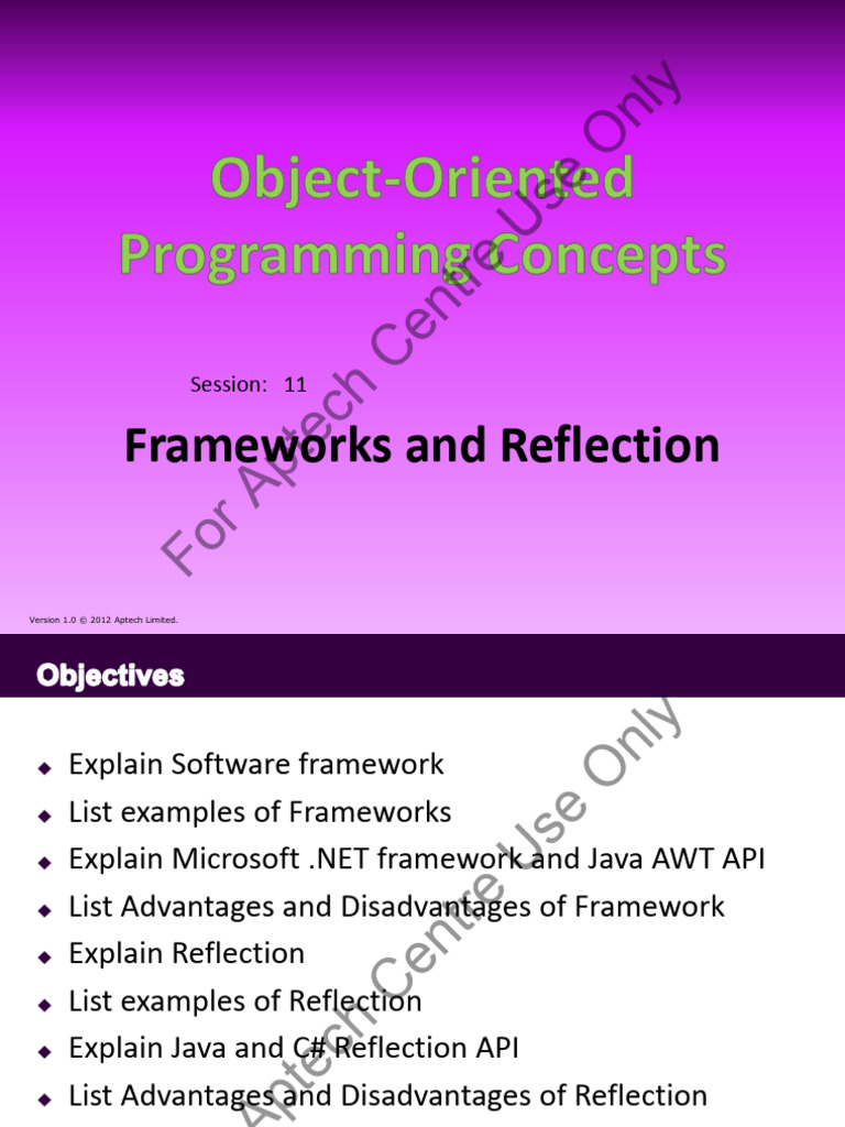 Object Oriented Programming Concepts Session 11 Pdf Class Computer Programming