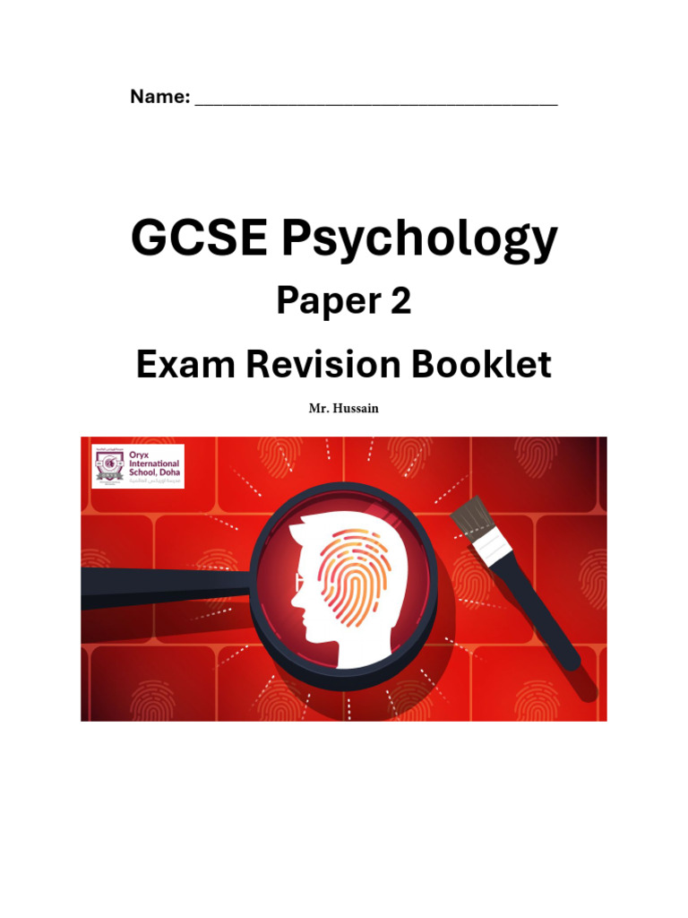 Complete Paper 2 Booklet With MS - Copy (1) | PDF | Cognition | Psychology
