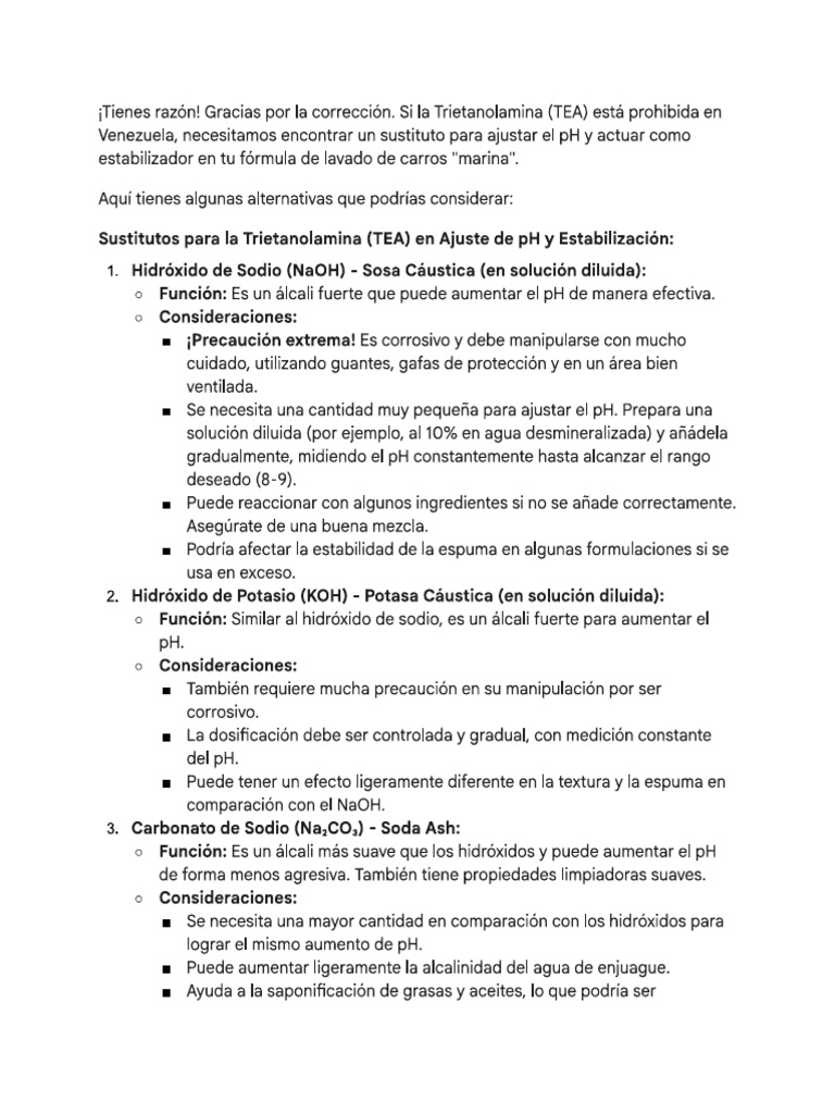 Formula Marina Sustituto | PDF