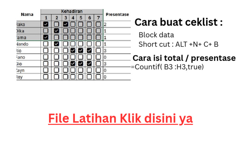 15.latihan Buat Progres Absensi | PDF