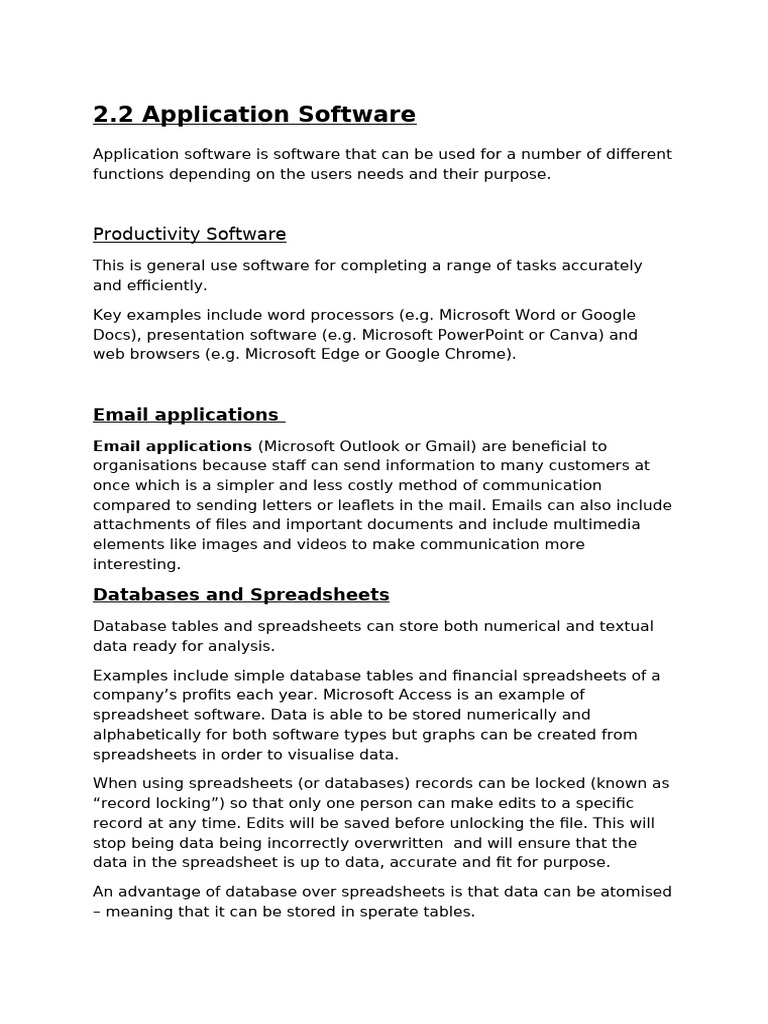 2.2 Application Software | PDF