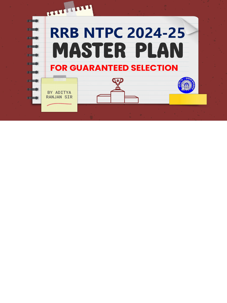 RRB NTPC 2024-25 Master Plan Guide | PDF