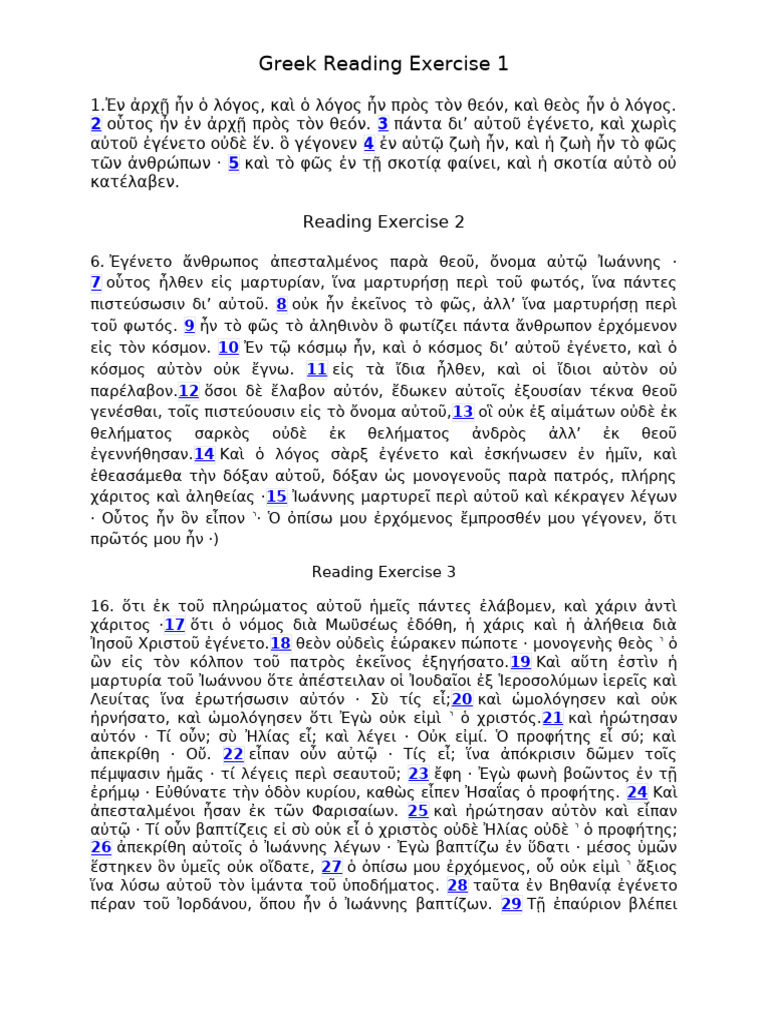 Reading Exercise | PDF