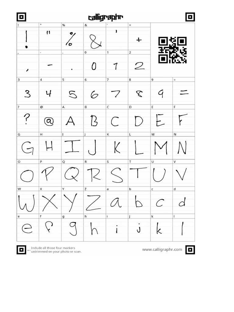 Calligraphr Template | PDF