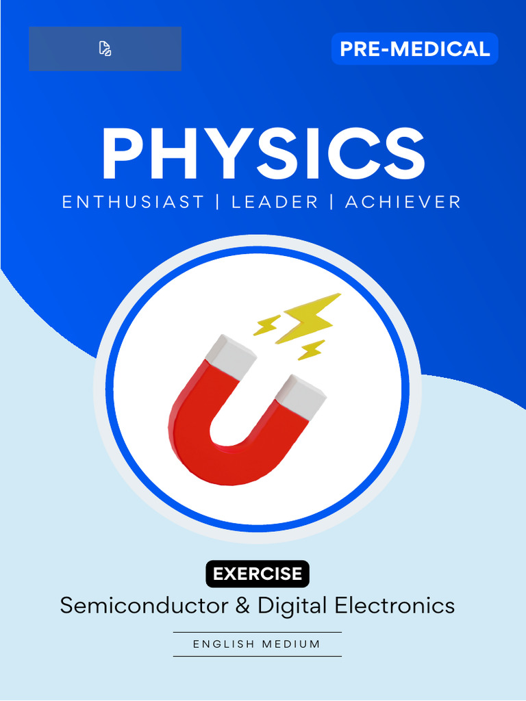 Semiconductor and Digital Electronics and POC - Exercise | PDF | P–N Junction | Logic Gate