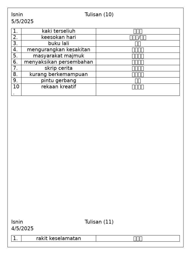 Tulisan 5 Mei 2025 Th6 | PDF