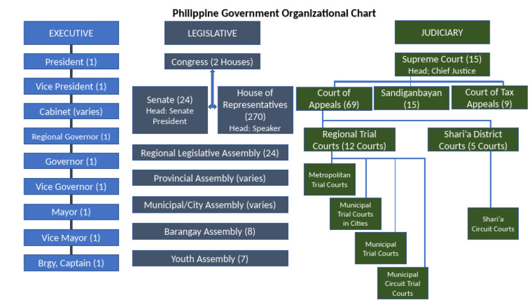 Philippine Government Organizational Chart | PDF