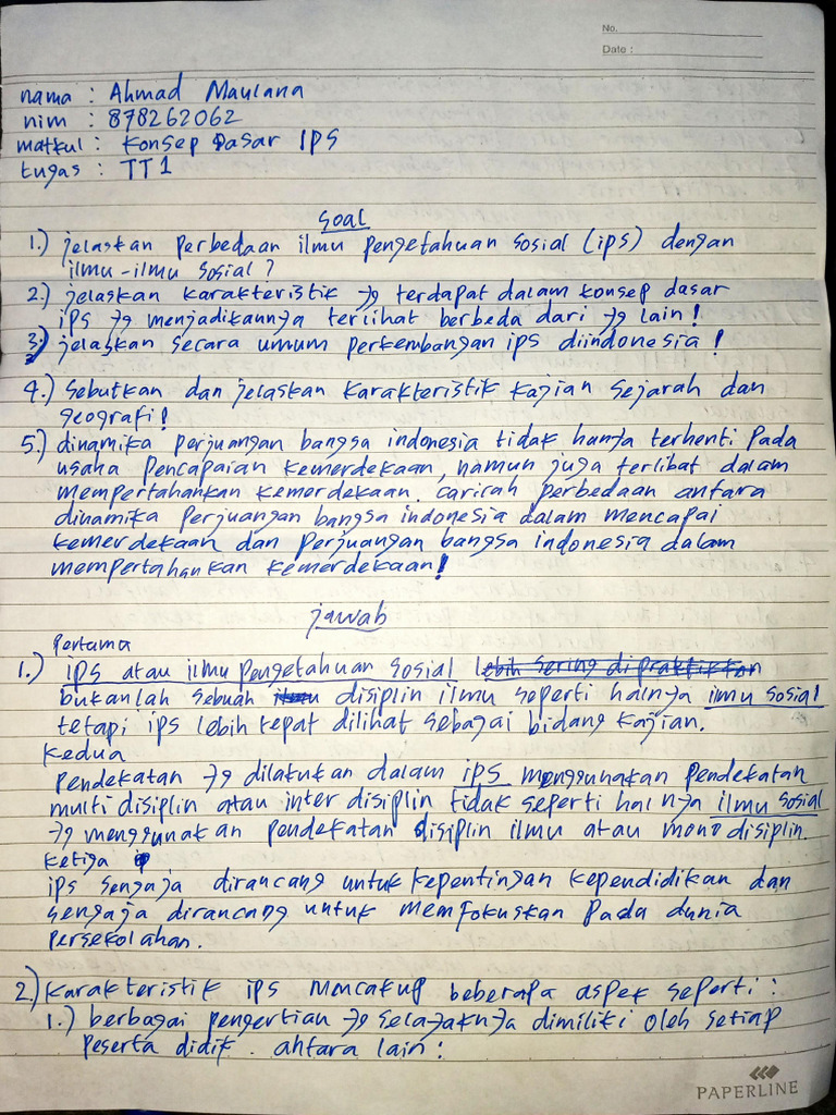 TT1 IPS Ahmad Maulana | PDF