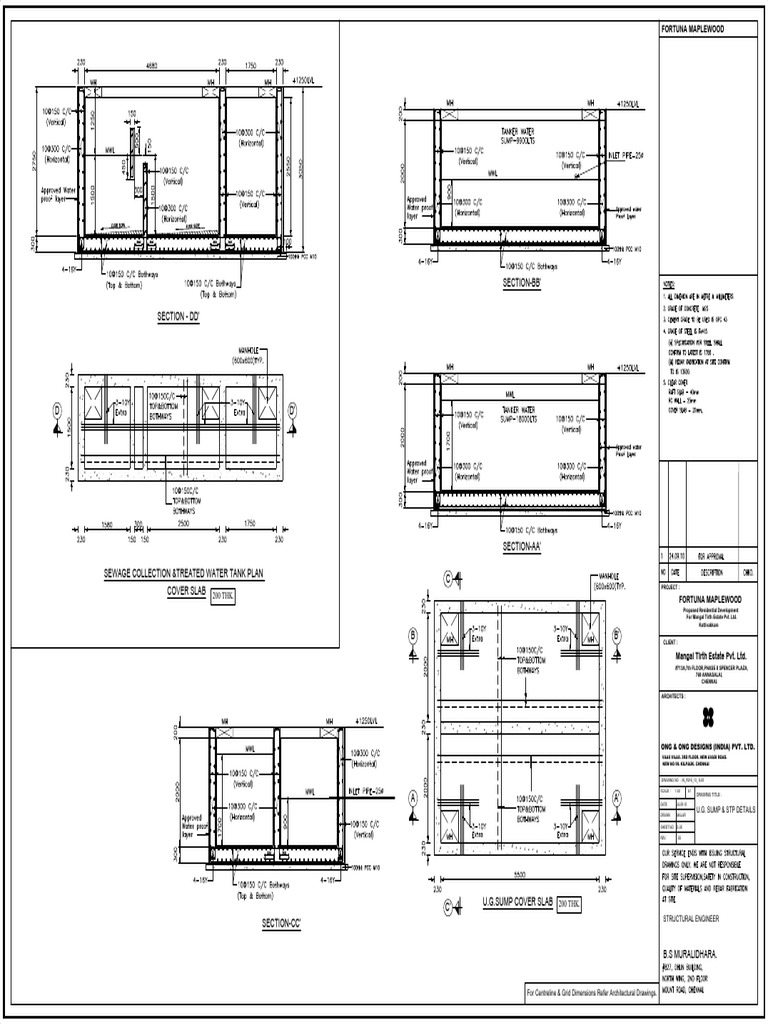 UG SUMP & STP Details 25.09.10-Model | PDF