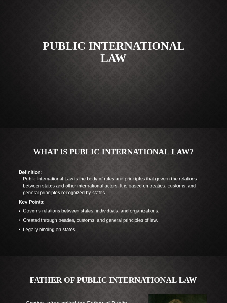 Public International Law 1 | PDF | International Law | Treaty