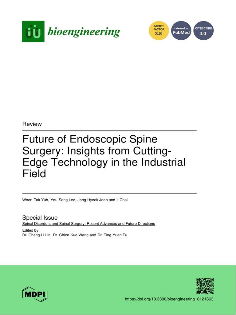 Future of Endoscopic Spine Surgery Insights From Cutting-Edge ...
