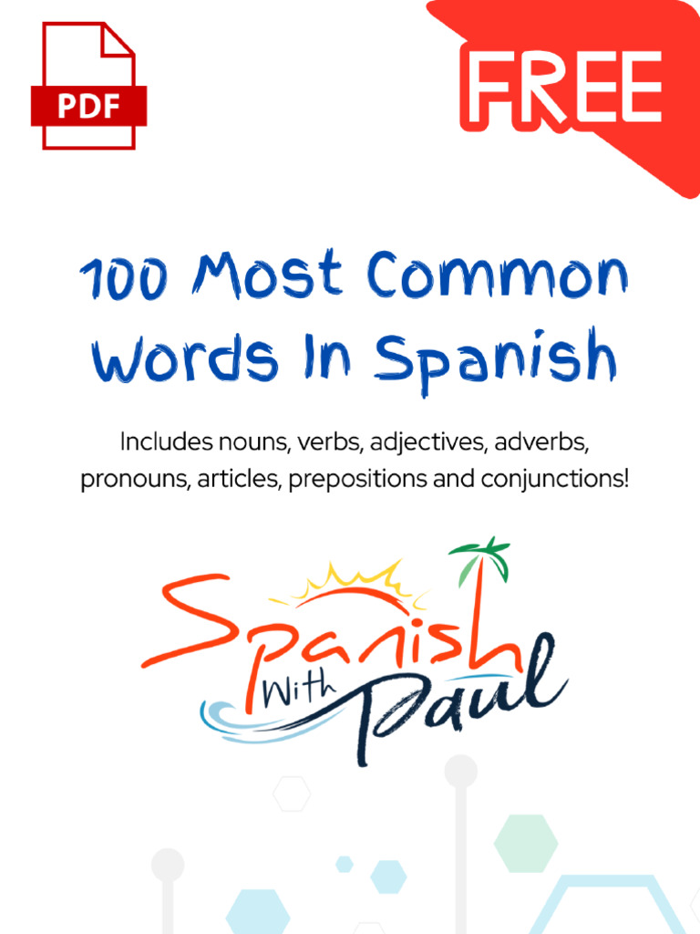 100 Most Common Spanish Words | PDF | Grammatical Gender | Word