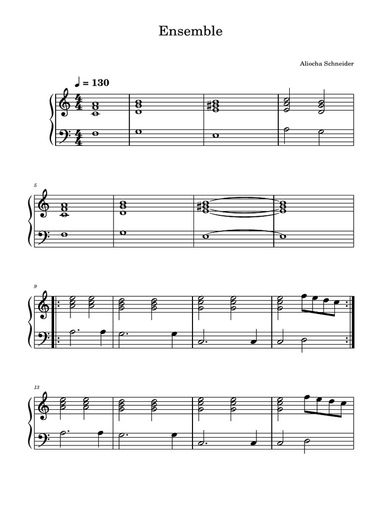 Aliocha Schneider Ensemble 1 | PDF